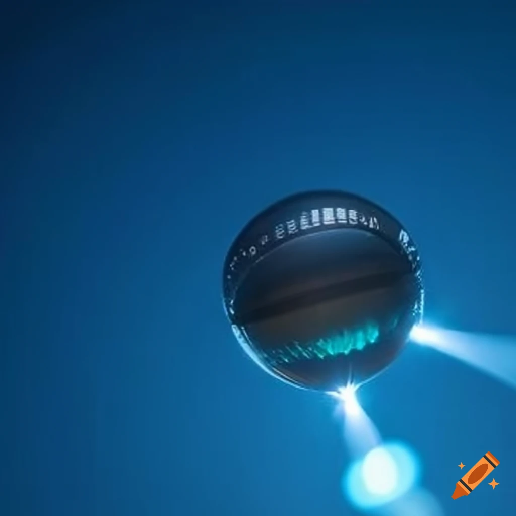 Image of a metallic ufo orb in white clouds on Craiyon