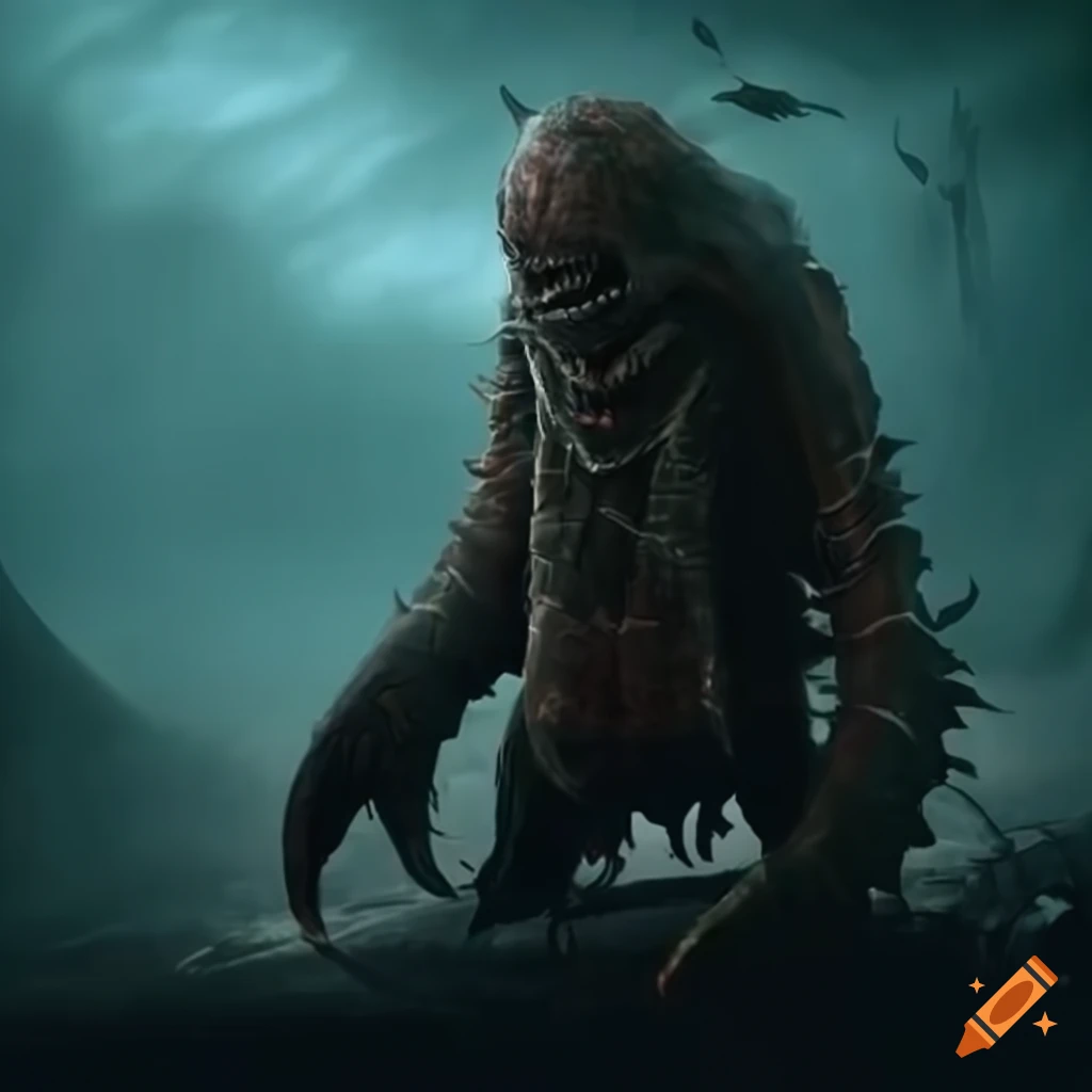 Image of a post-apocalyptic mutant whale on Craiyon