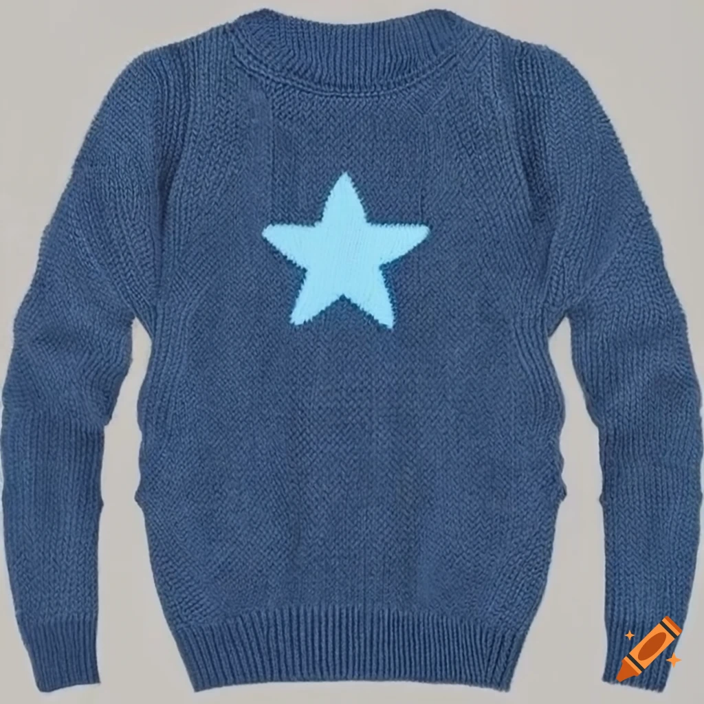 Yellow sweater with blue star design on Craiyon