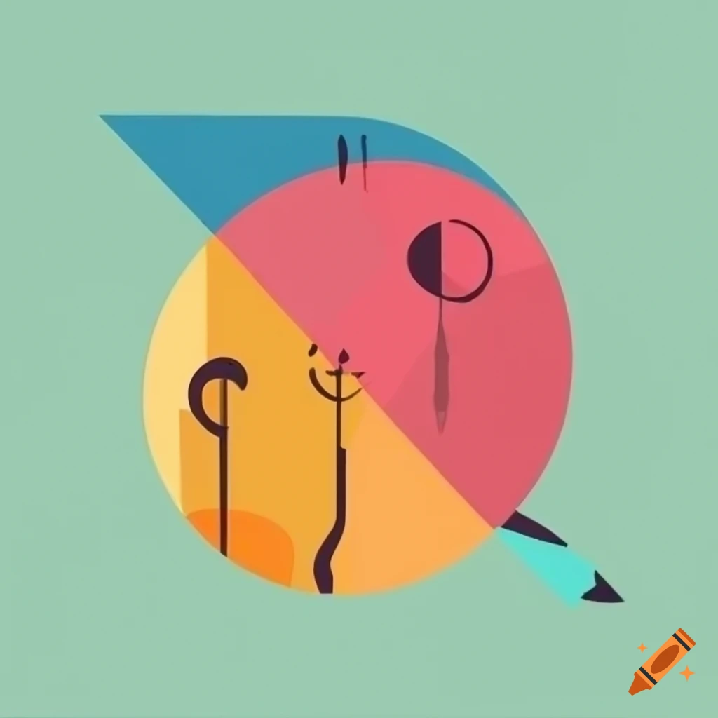 Minimalistic vector art of community in fiona omeenyo style