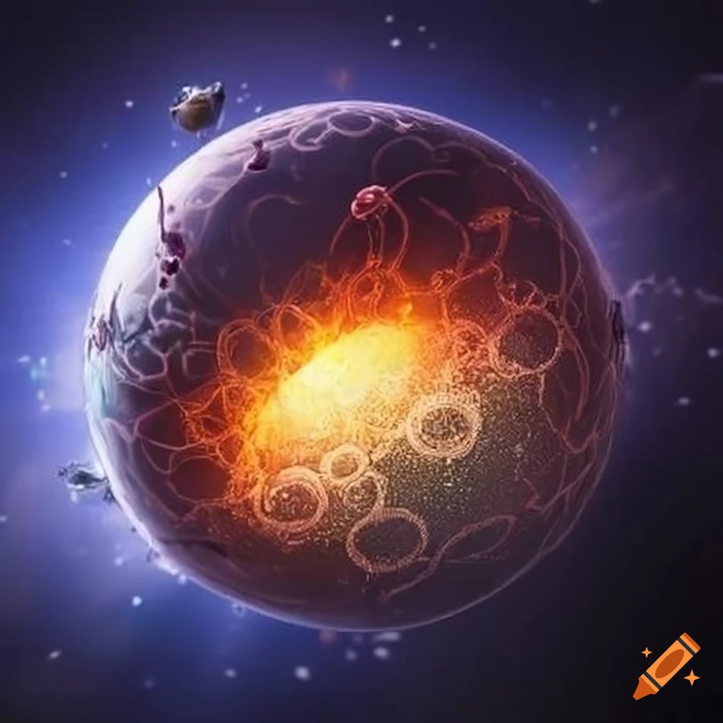 A glowing magic ball on Craiyon