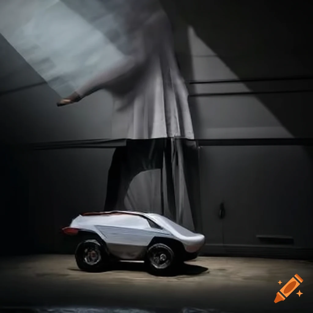 Futuristic all terrain car made from recycled materials on Craiyon