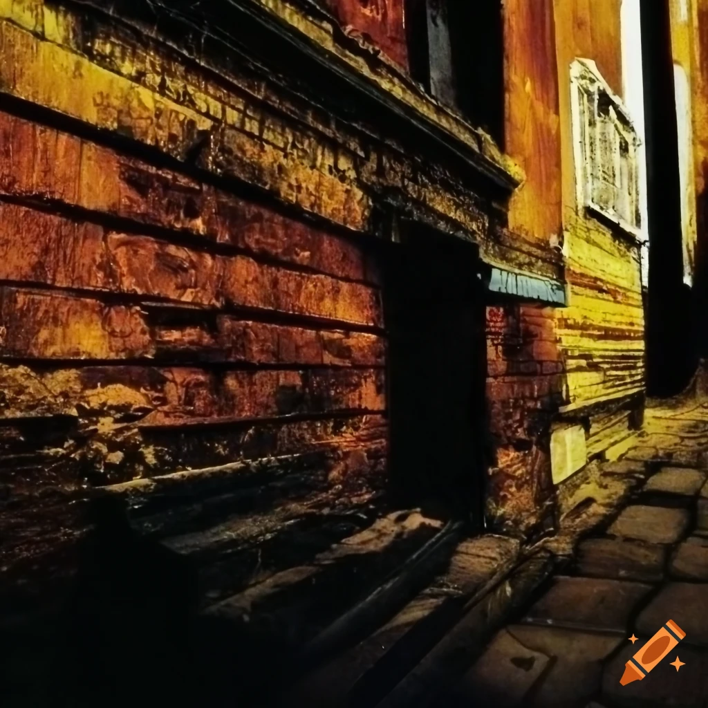 Raw and vintage album cover in an urban environment on Craiyon