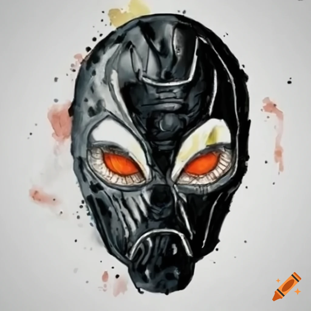 Image of a cyborg superhero alien named Black Steel Spawn on Craiyon