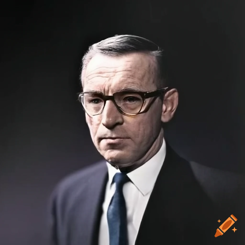 Portrait of a middle-aged politician in a suit and tie
