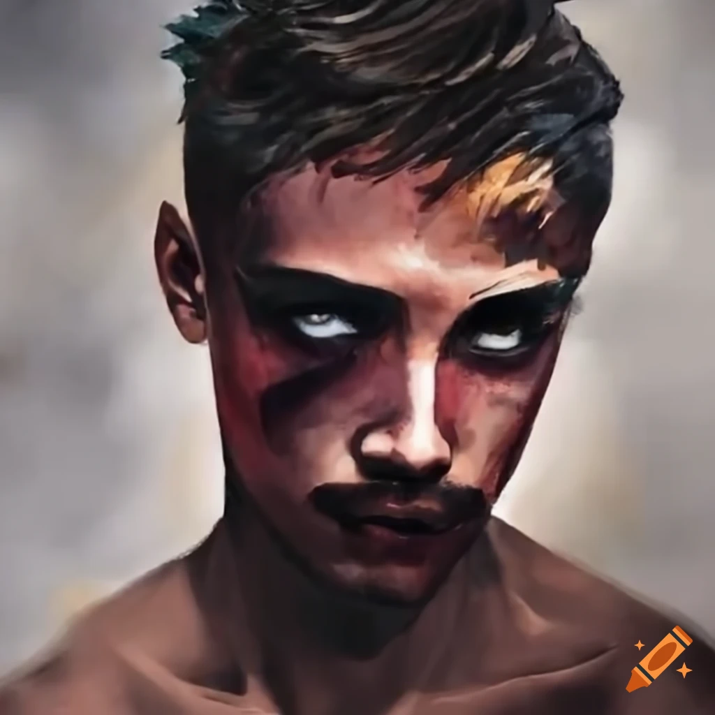 Cartoon drawing of a transgender boy with beard, glasses, short black ...