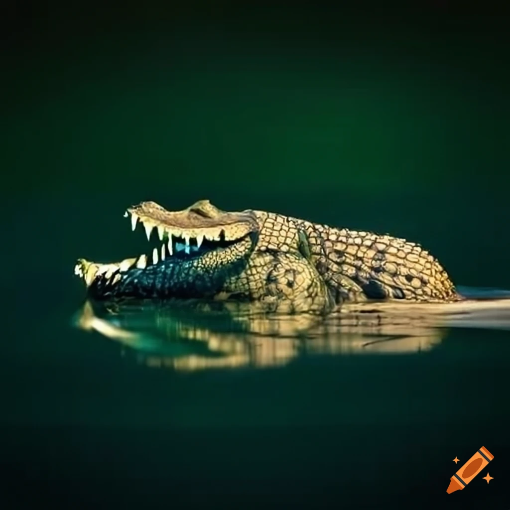 A hybrid animal resembling a crocodile and a duck on Craiyon