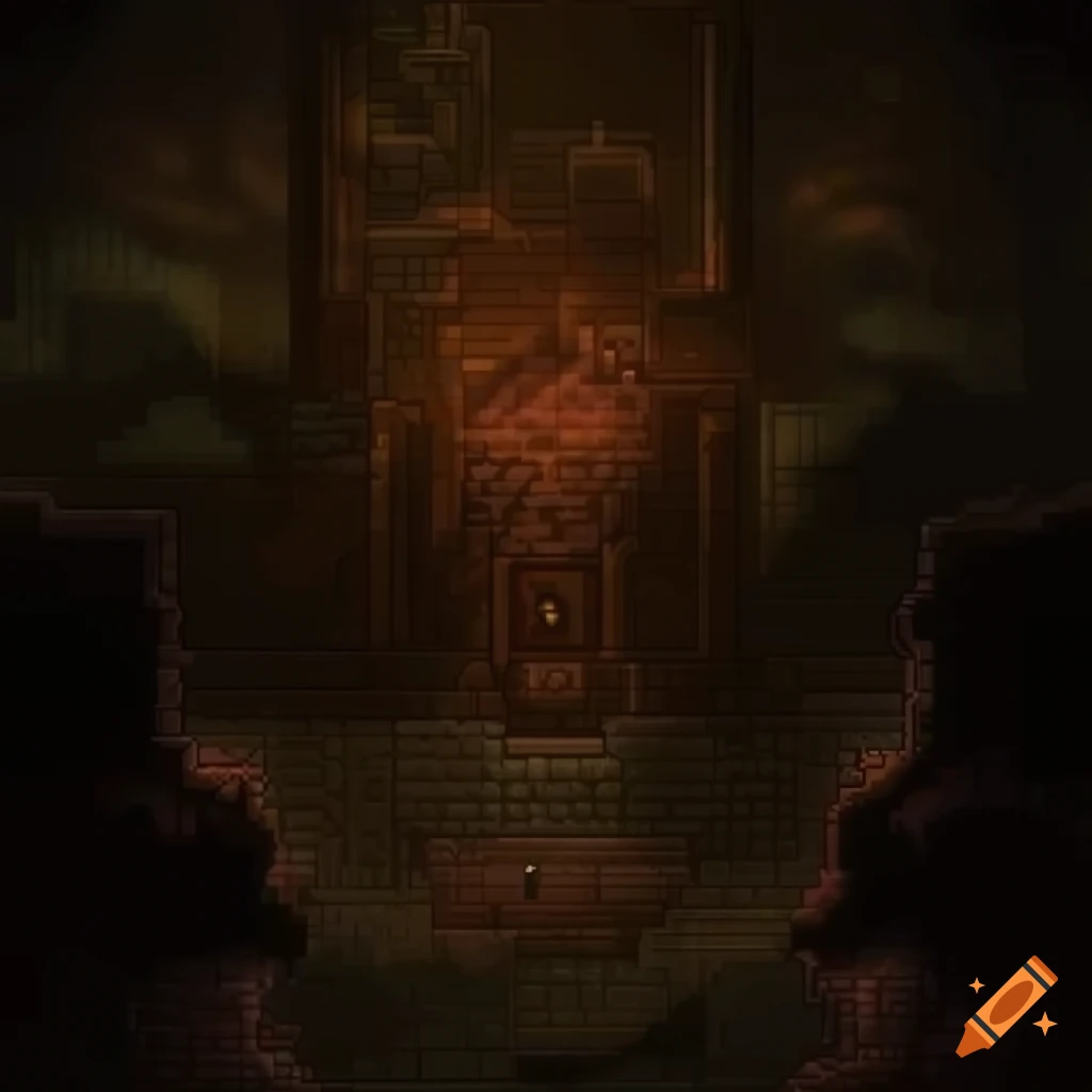 Terraria-themed main menu background