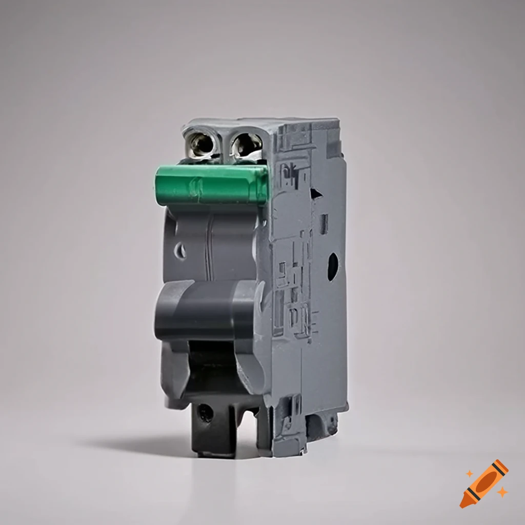 Compact circuit breaker with push button or lever on Craiyon
