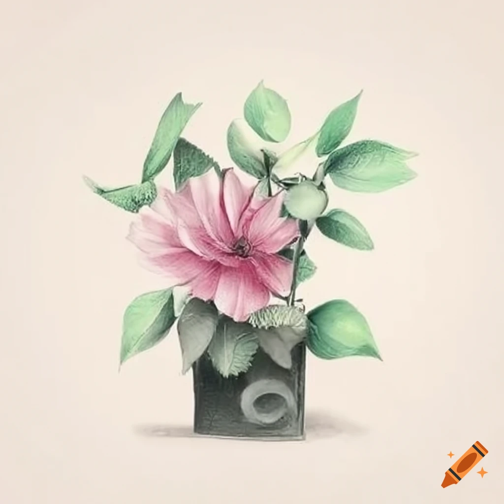 Blooming flower in a box