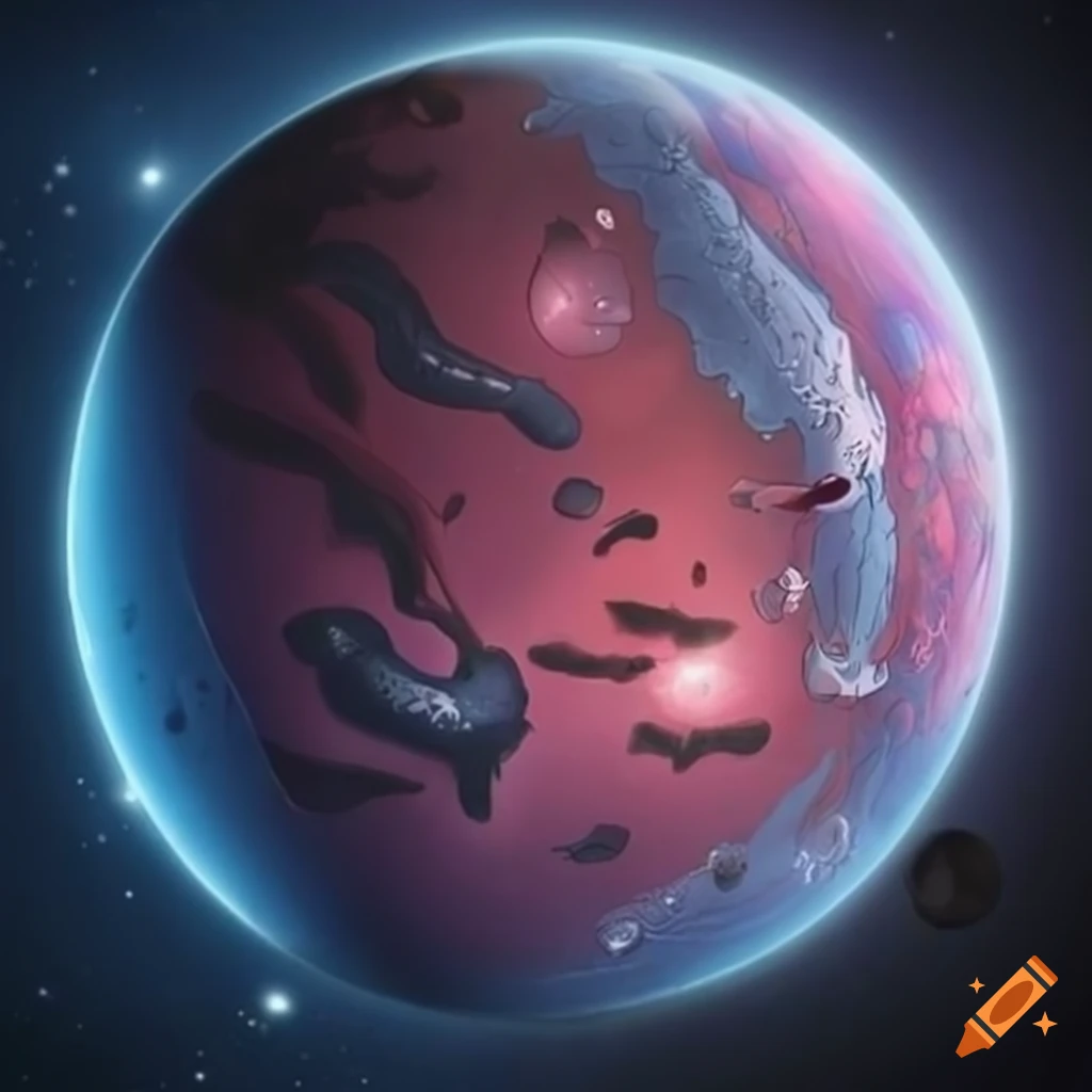 Illustration of a princess planet on Craiyon