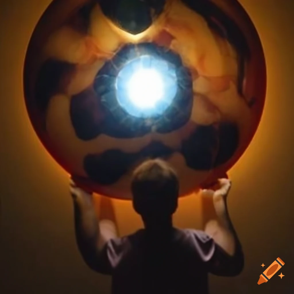 Image of a glowing magic ball on Craiyon