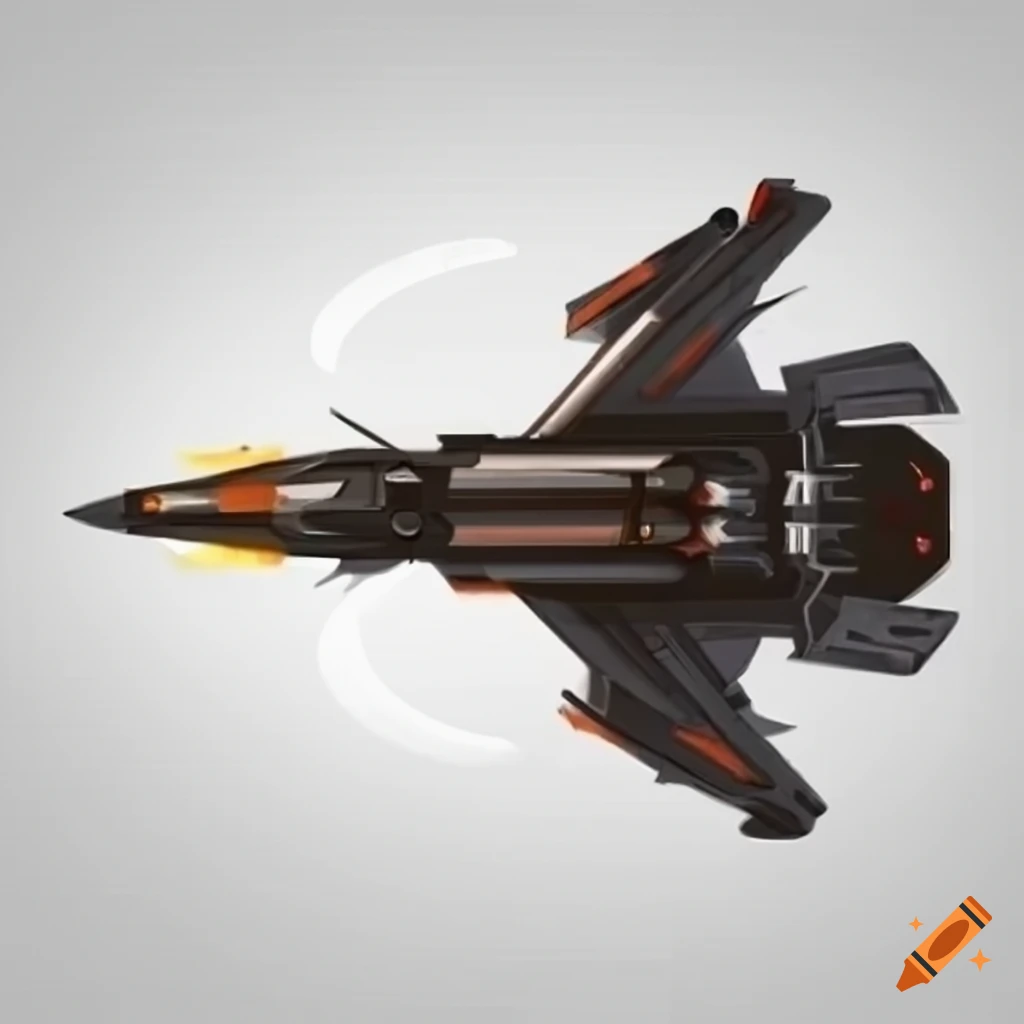 Side view of a futuristic fighter jet