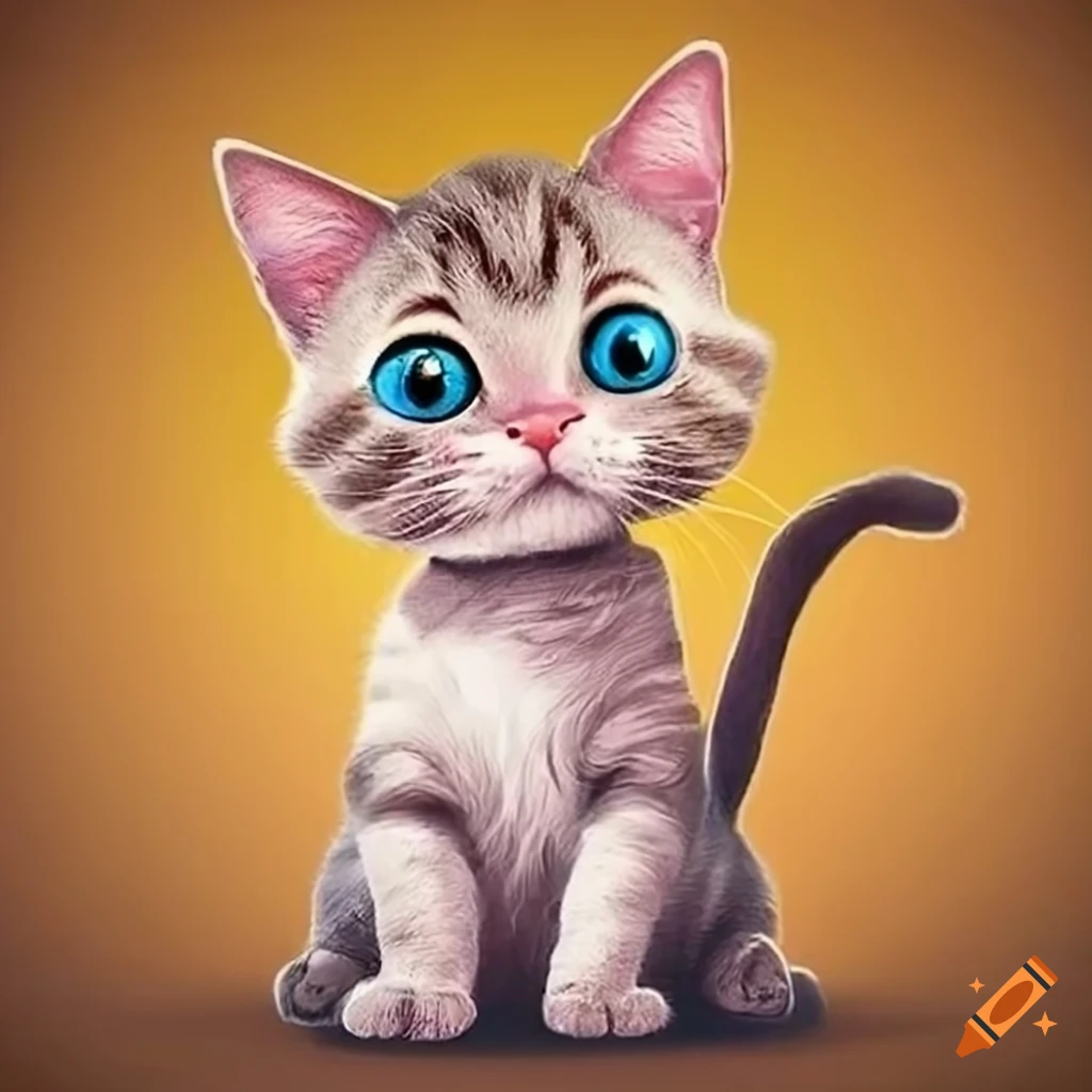 Adorable cat illustrations for a children's book on Craiyon