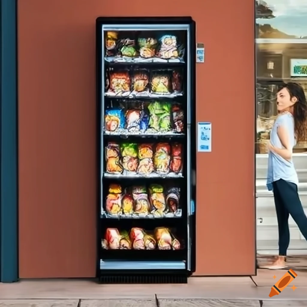Sustainable snack vending machine on Craiyon