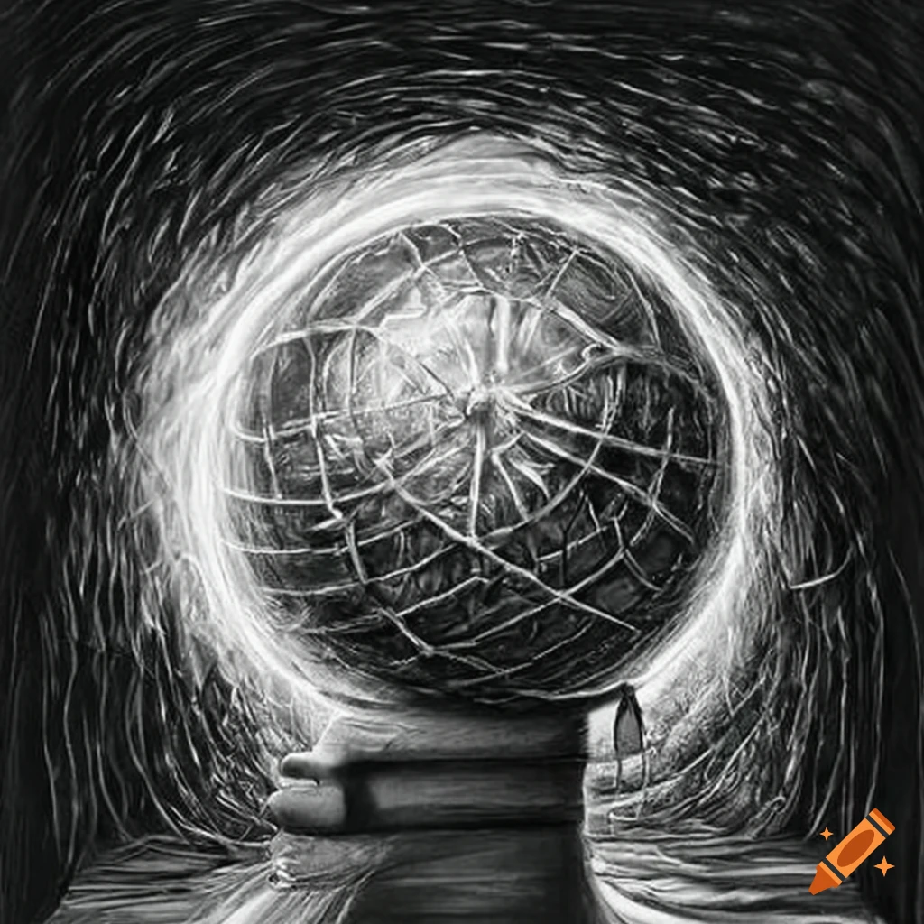 Image of a glowing magic ball on Craiyon