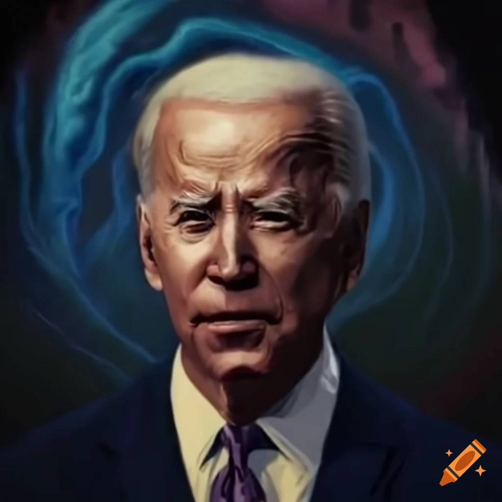 Surreal portrait of Joe Biden in a Lovecraftian realm on Craiyon