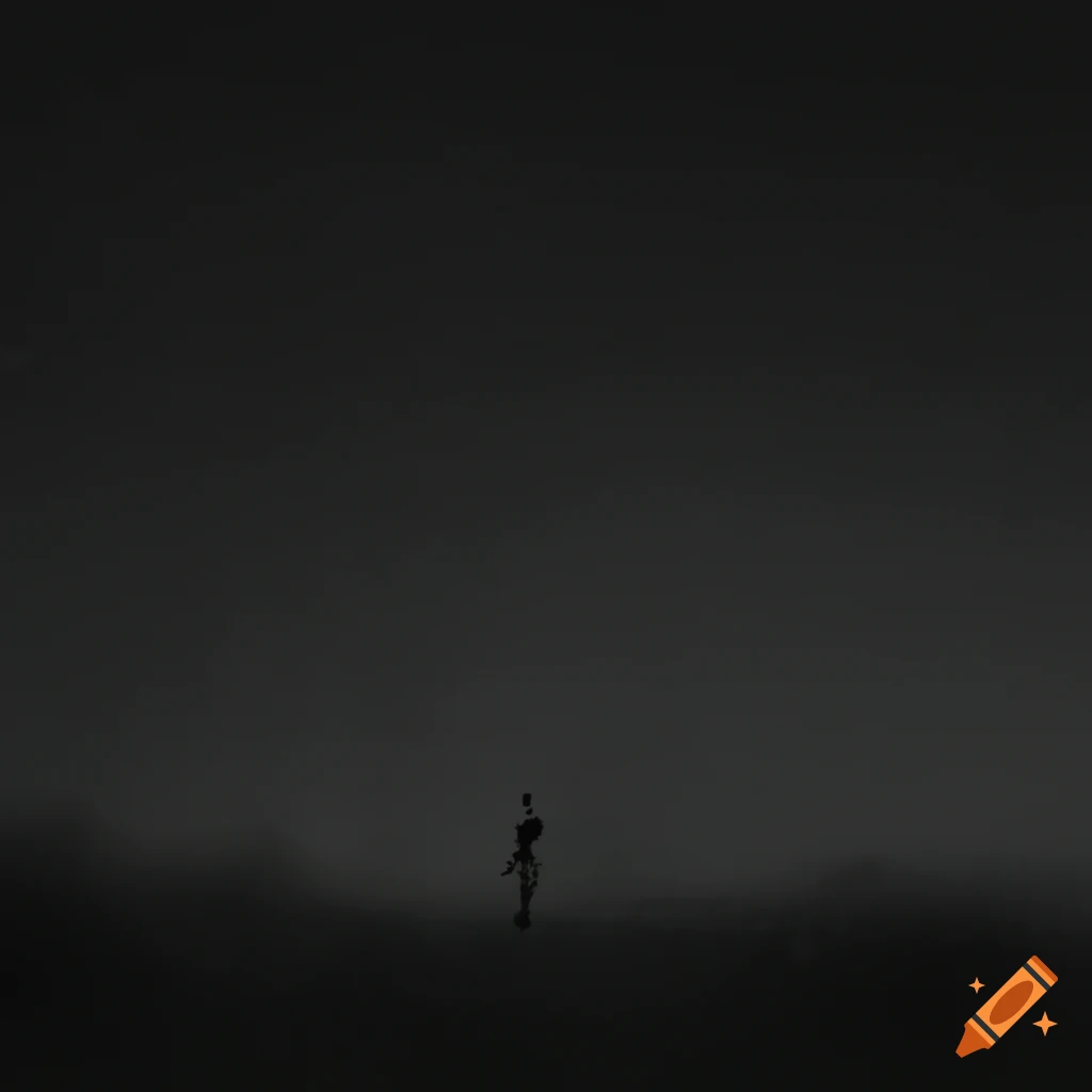 Desert liminal landscape with a sad atmosphere, experimental damage on ...