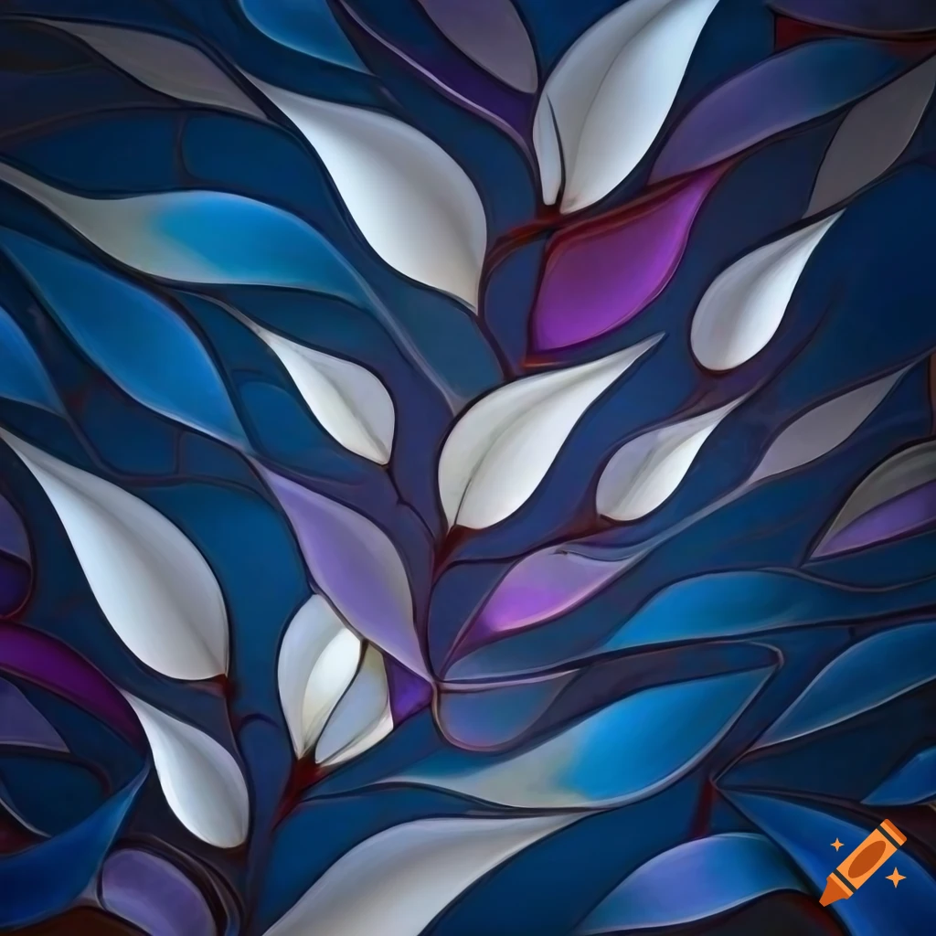 Abstract olive design with blue and green shades on Craiyon