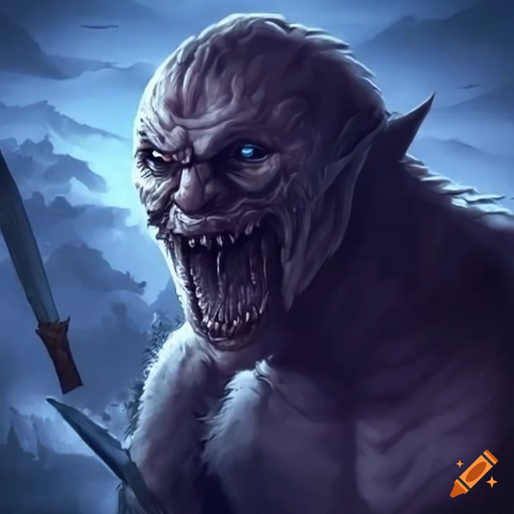 Werewolf knight illustration on Craiyon