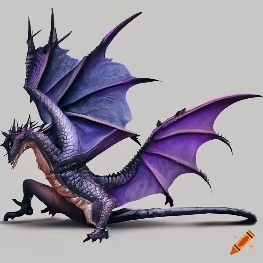 Full body illustration of a dragon on Craiyon