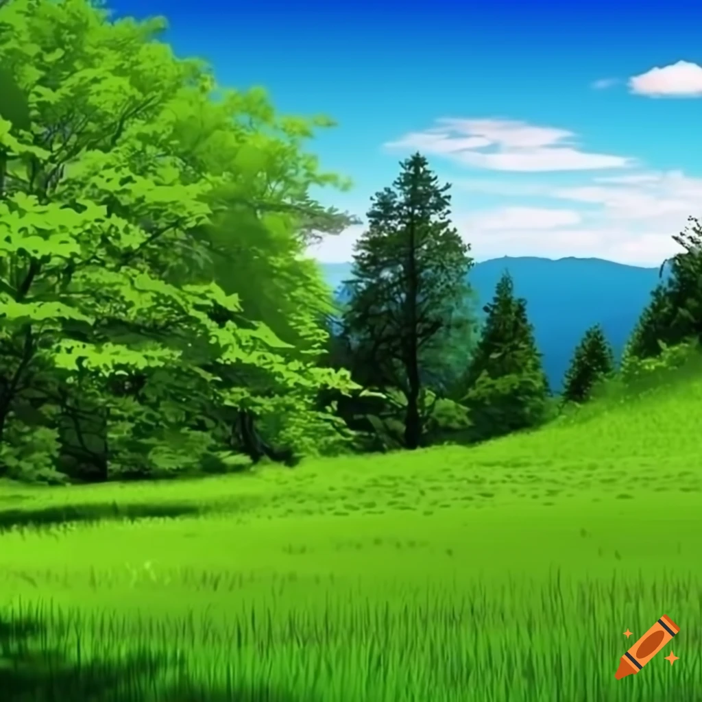 Anime wallpaper of a spring noon on Craiyon