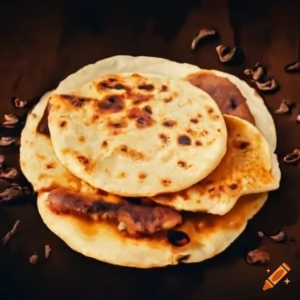 Advertising for pupusas on Craiyon