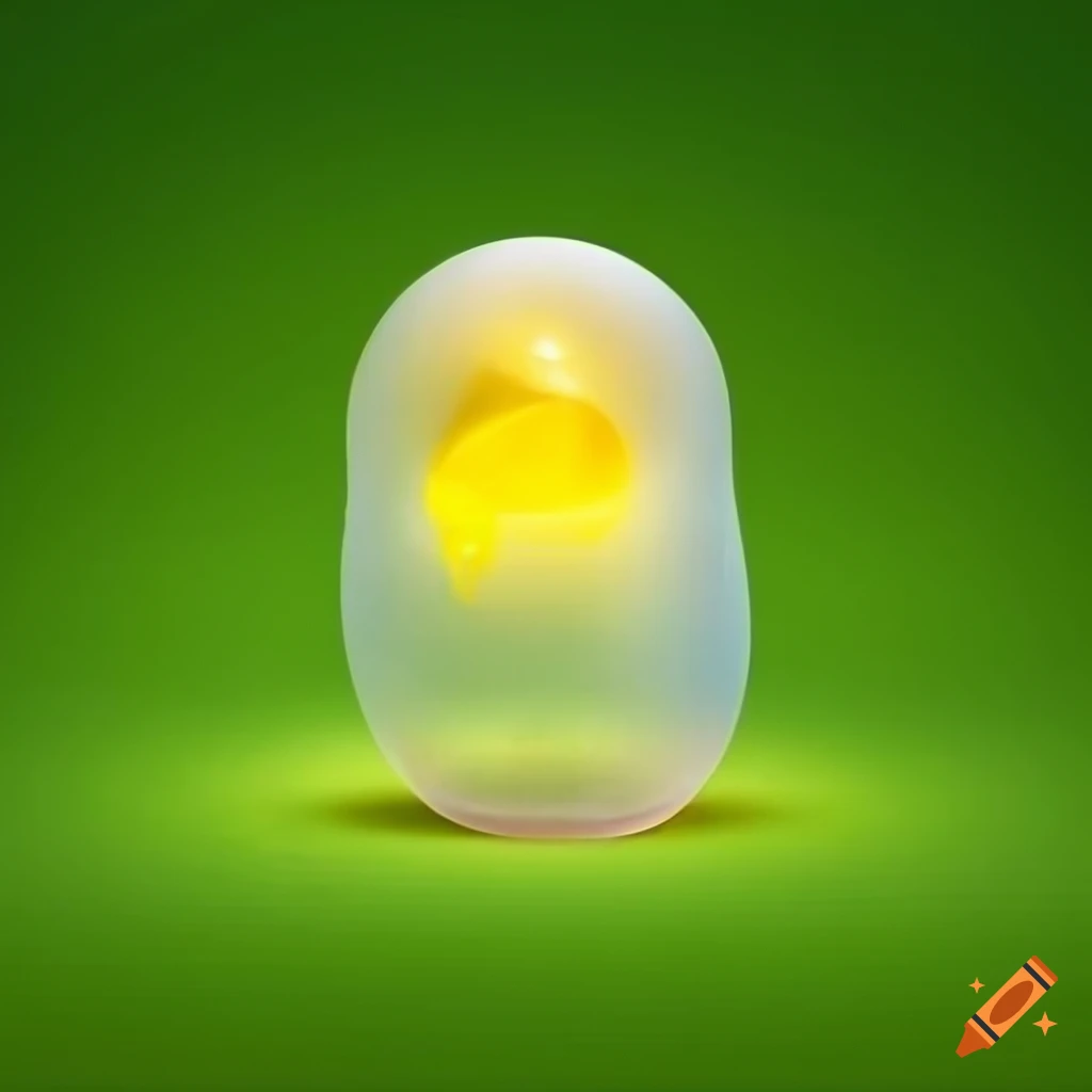 Transparent yellow creature gliding on grass on Craiyon