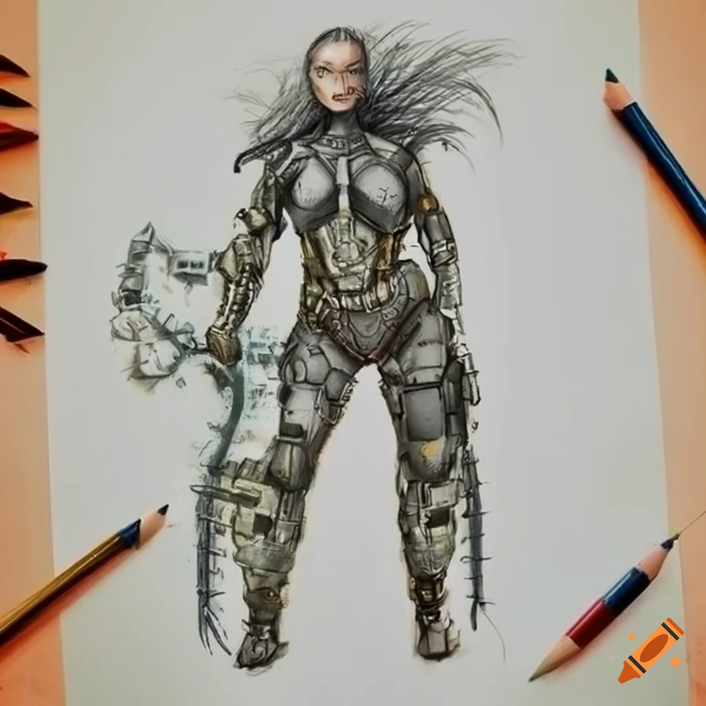 Image of a gray steel cyborg superhero on Craiyon