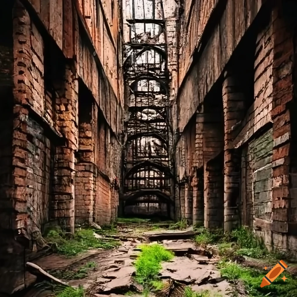 Post-apocalyptic bridges in deserted terrain on Craiyon