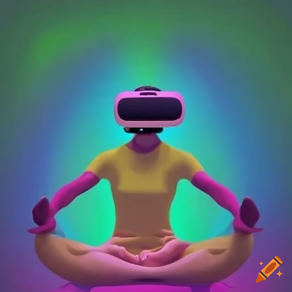 Person using vr for mindfulness and meditation