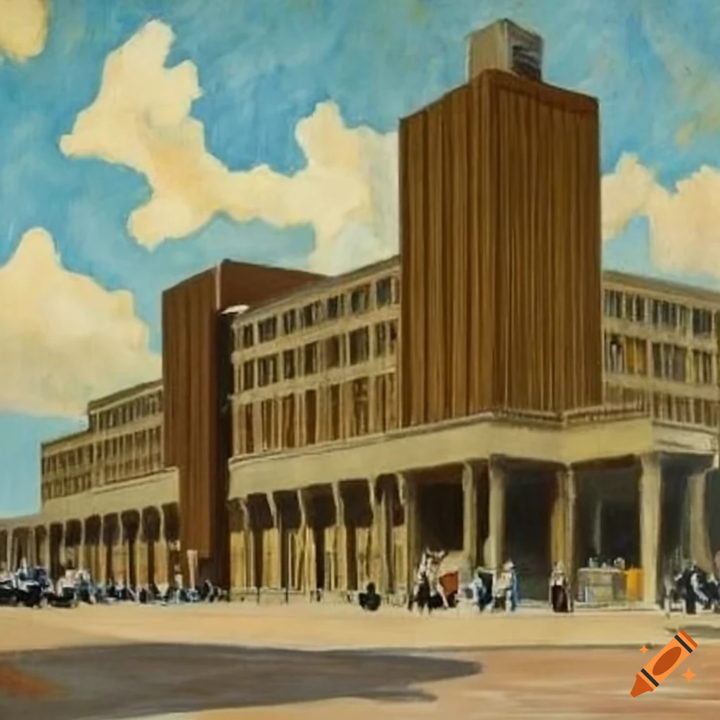 Painting of a grand government building on Craiyon