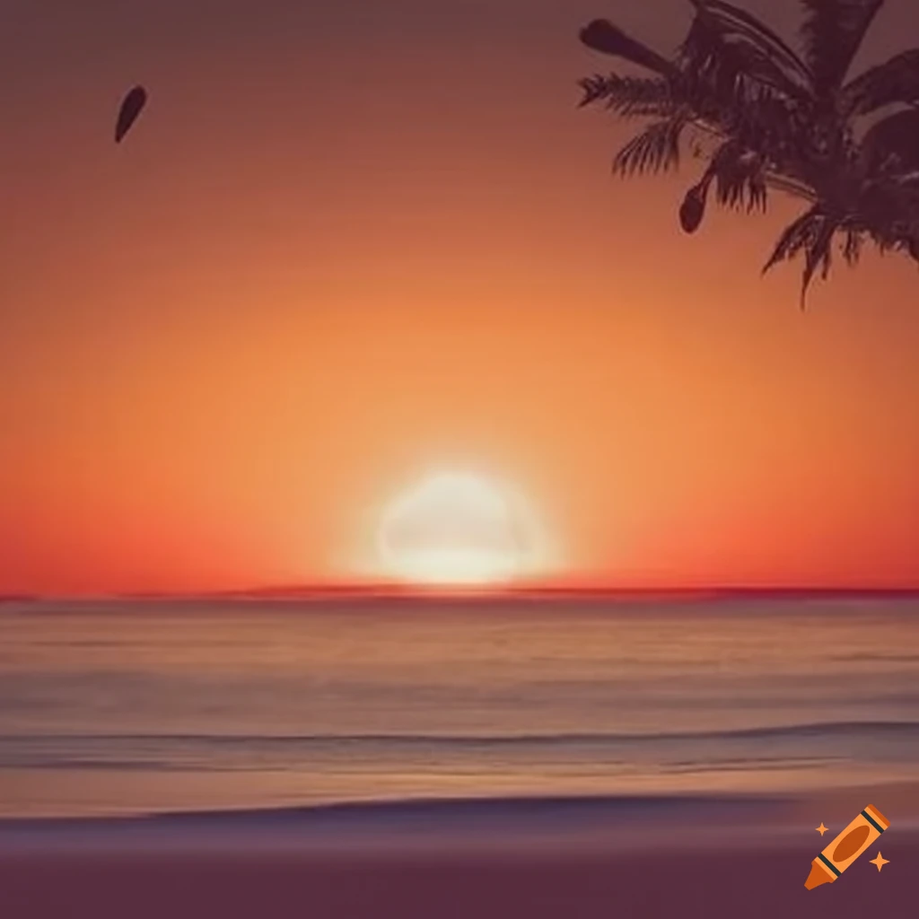 Beautiful sunset at the beach