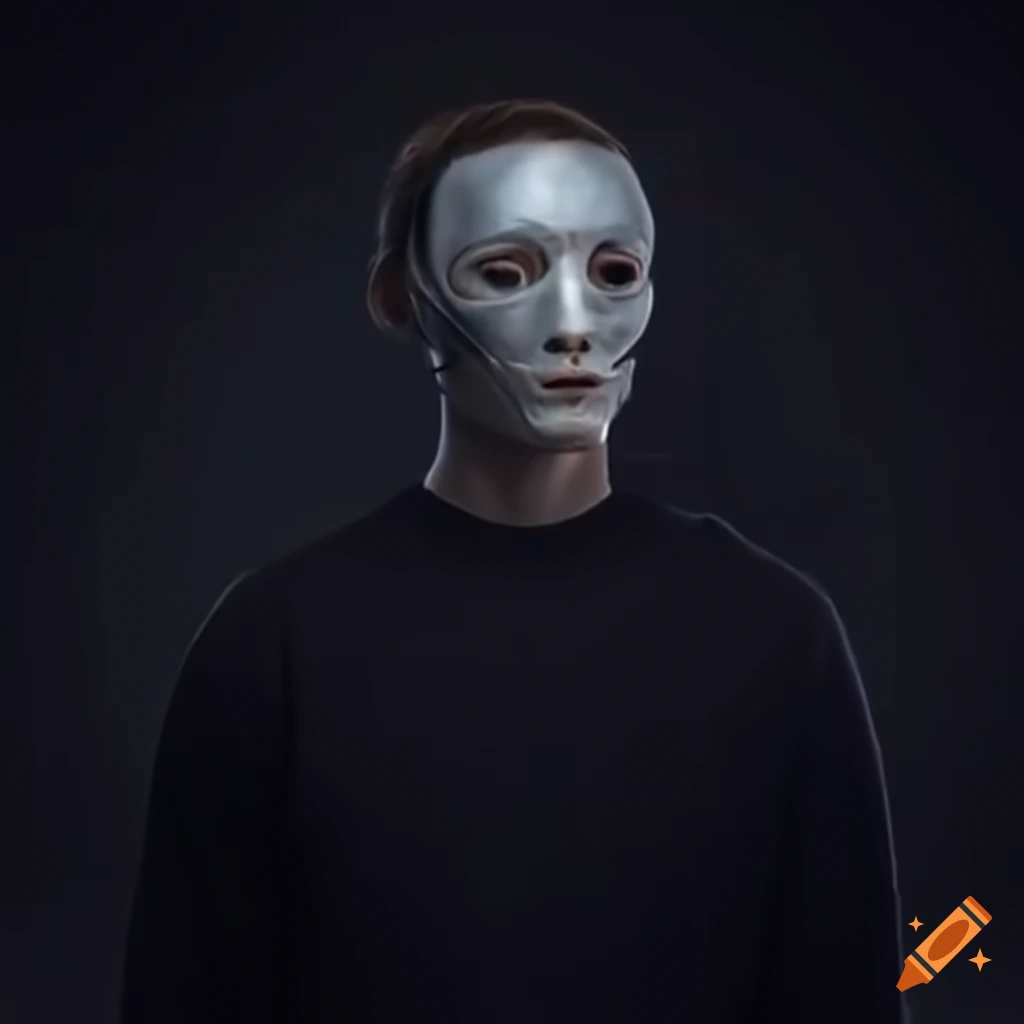 Masked male artificial intelligence on Craiyon