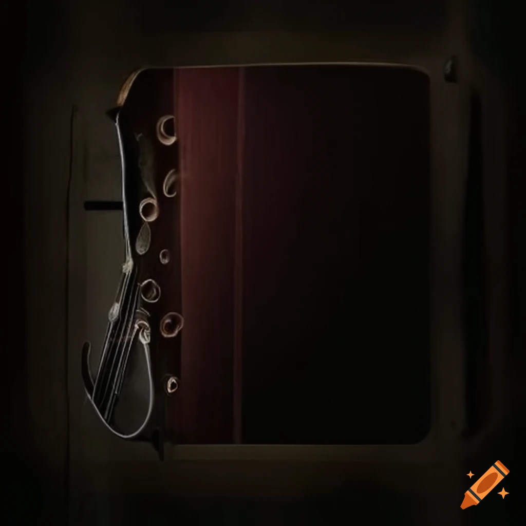 Book cover with musical instruments on Craiyon