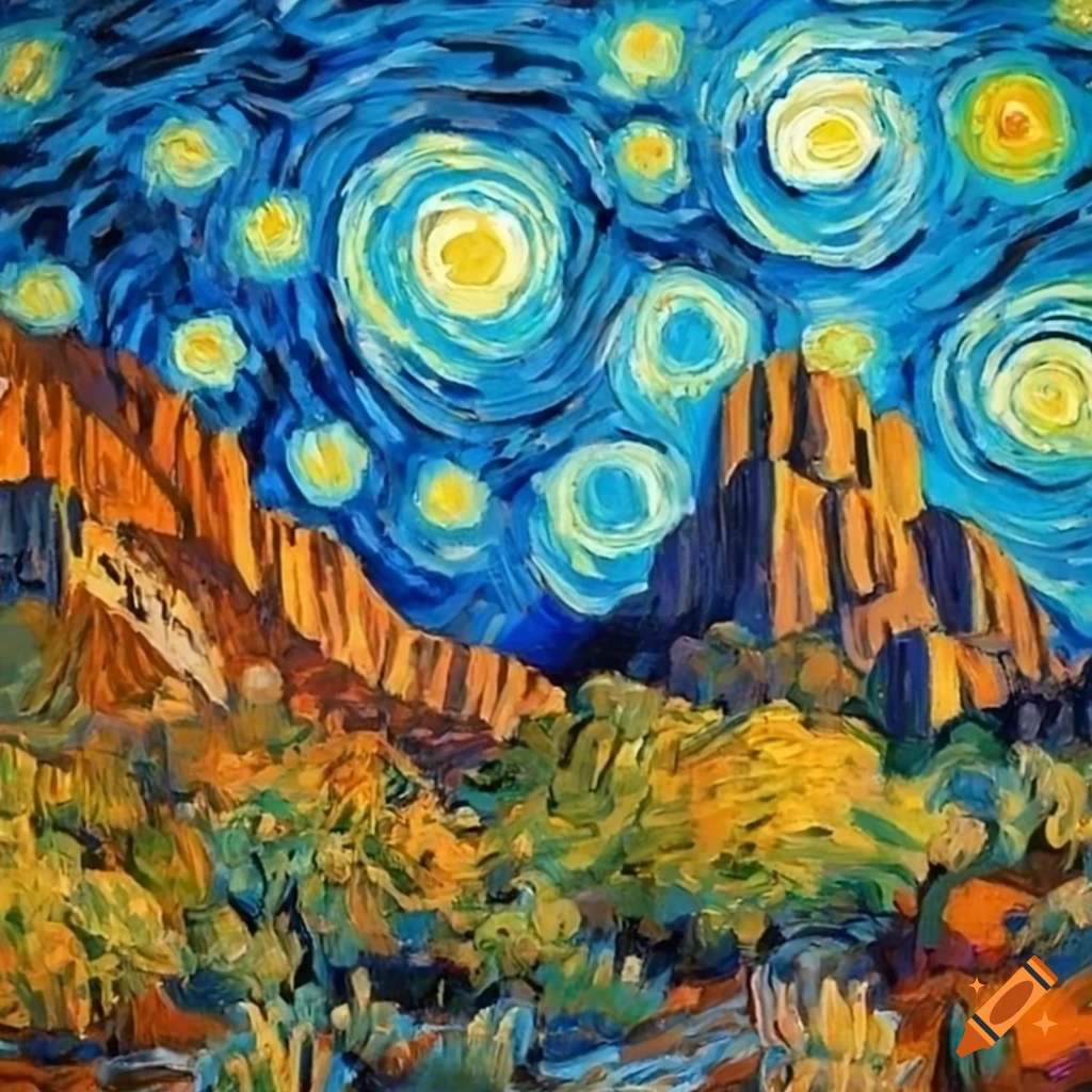 Volcano erupting painted by van gogh on Craiyon
