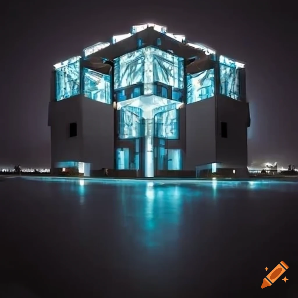 New cube project in riyadh city in the desert on Craiyon