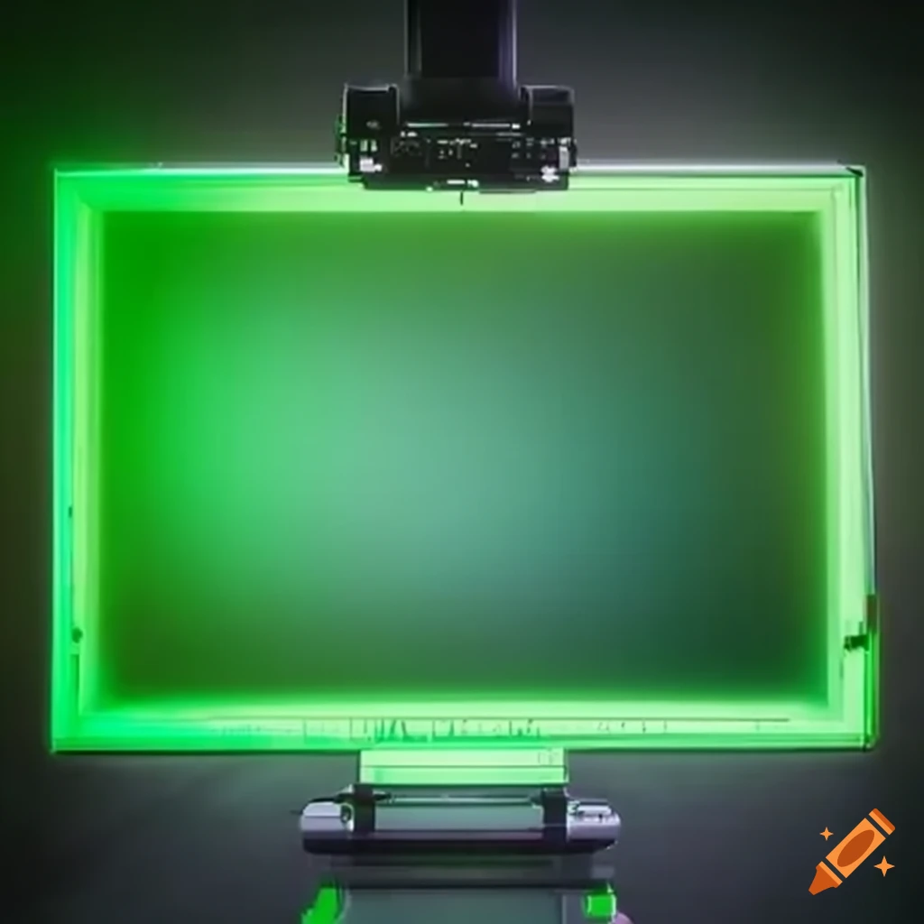 Futuristic green screen with mysterious design