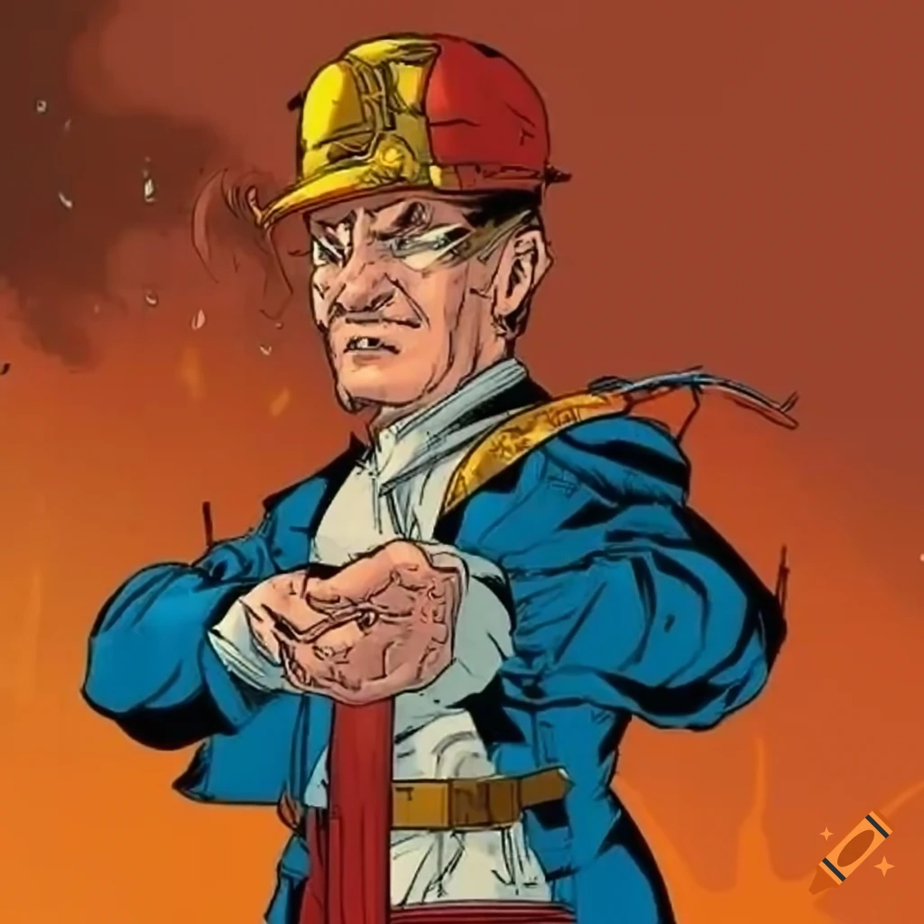 Comic book character throwing badges on Craiyon