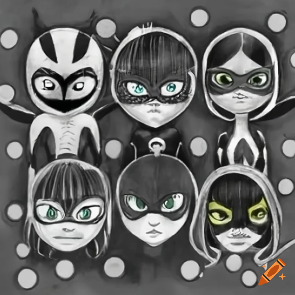 Illustration of a superhero team