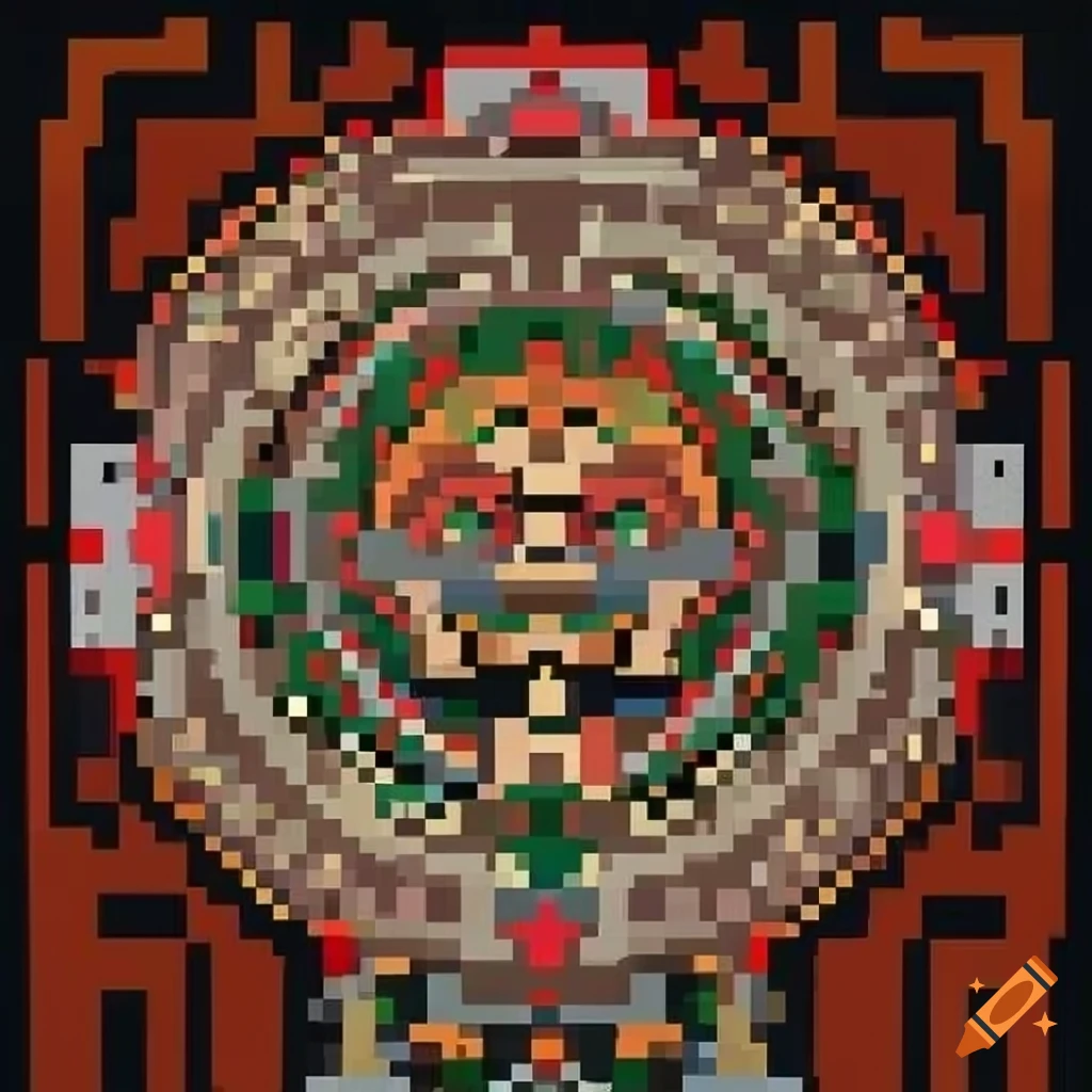 Pixel art calendar inspired by mexican culture on Craiyon