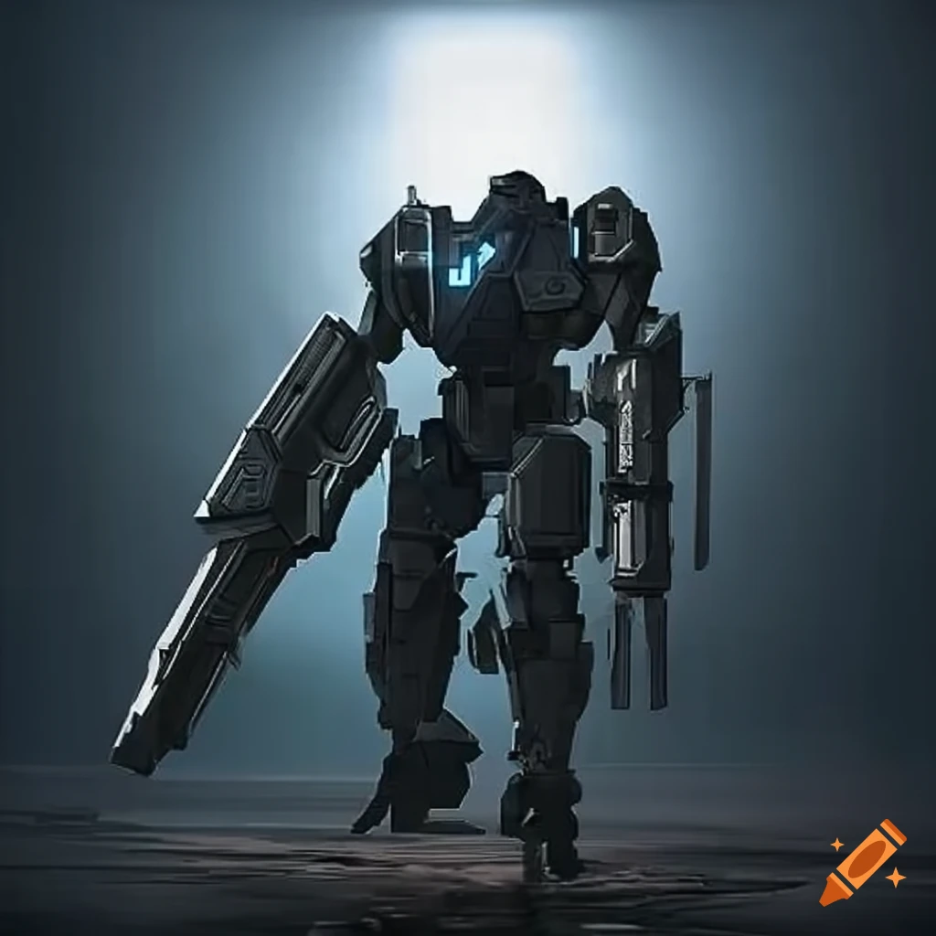 Futuristic stealth armored core design on Craiyon