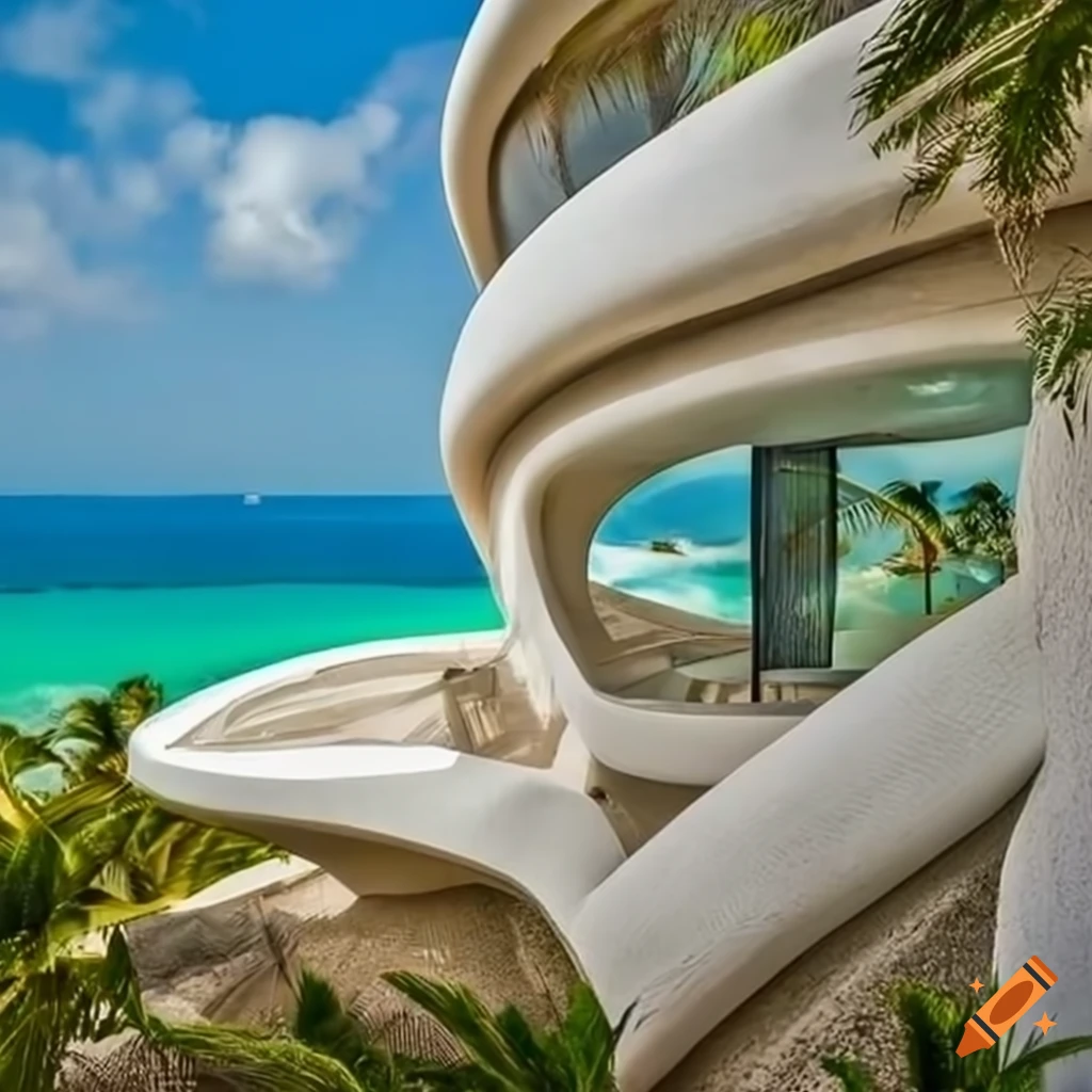 Futuristic villa in cancun with stunning view