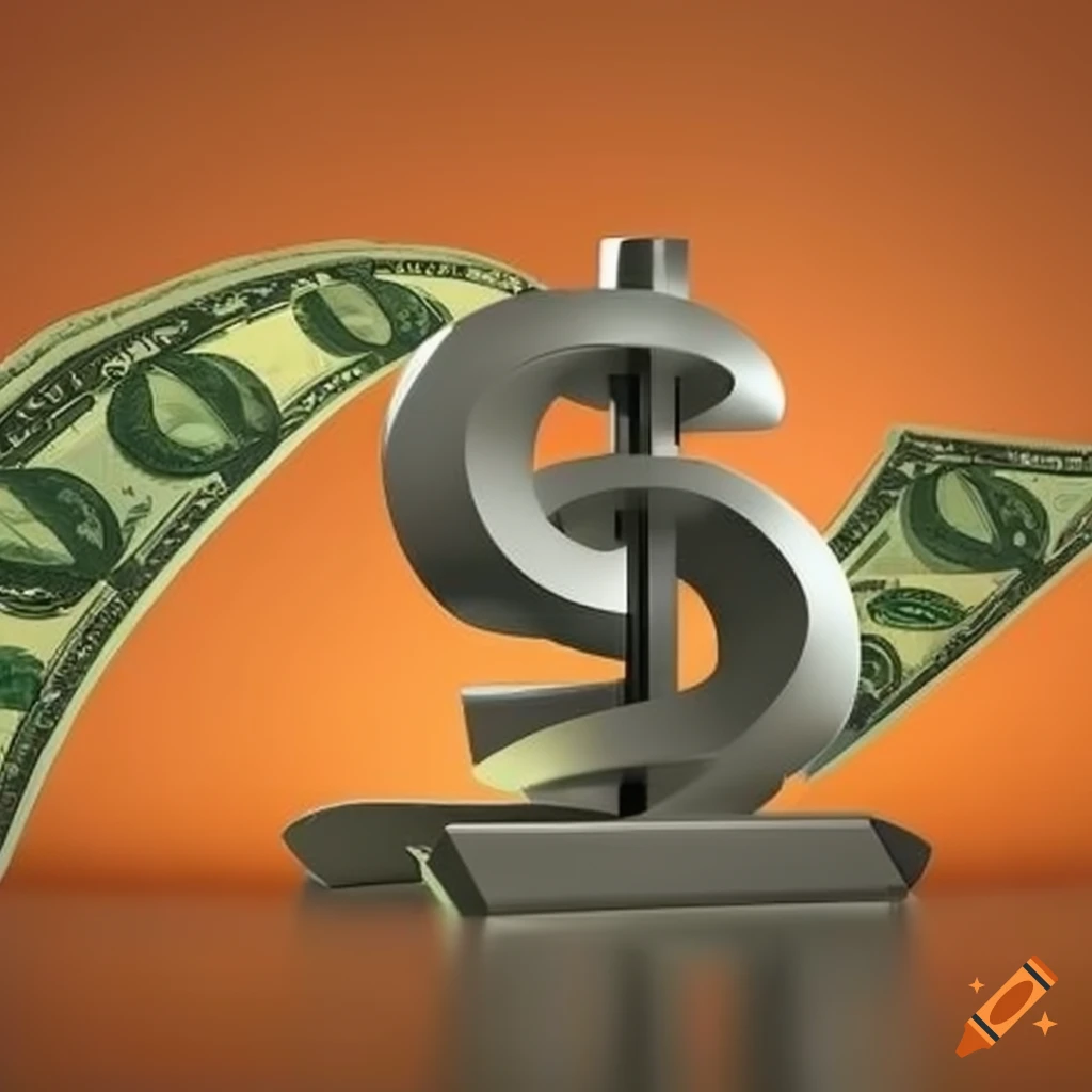 Illustration of a Wealth Wave with money in the background on Craiyon