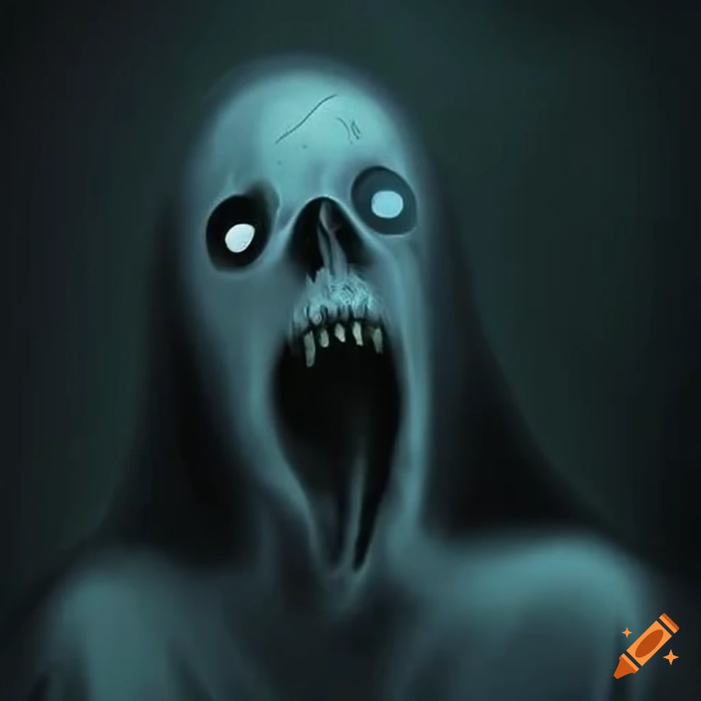 Screaming ghost in abstract art style on Craiyon