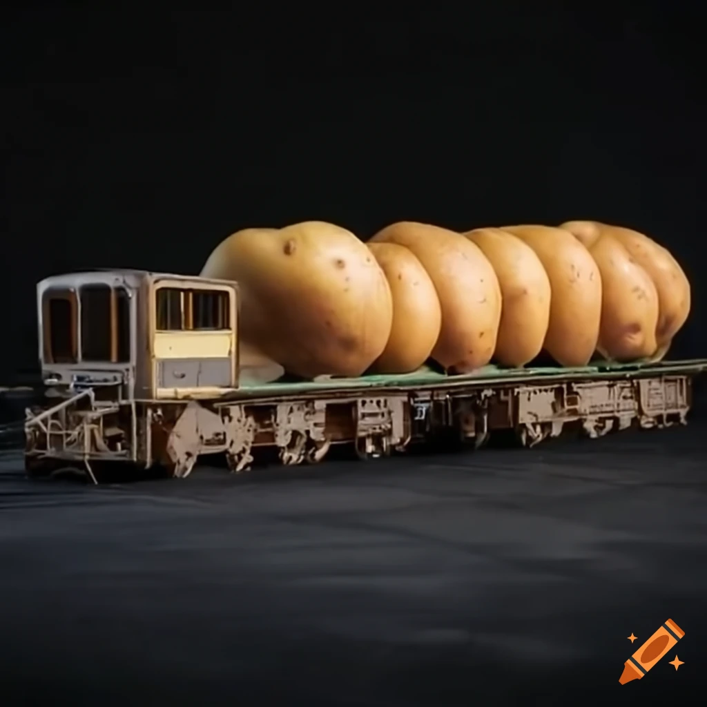 Funny potato train on Craiyon