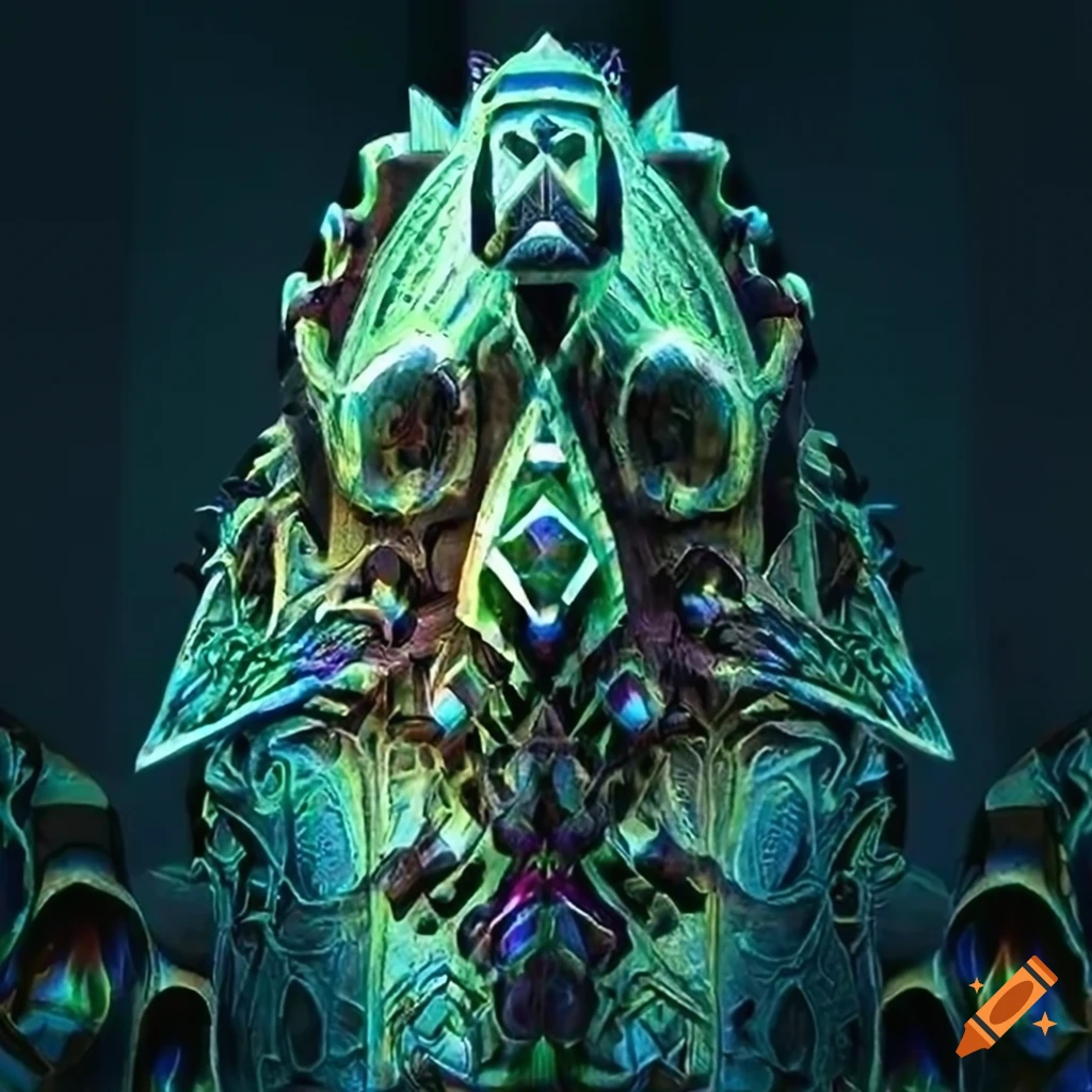 3d art of zelda game with prismatic and moth motif