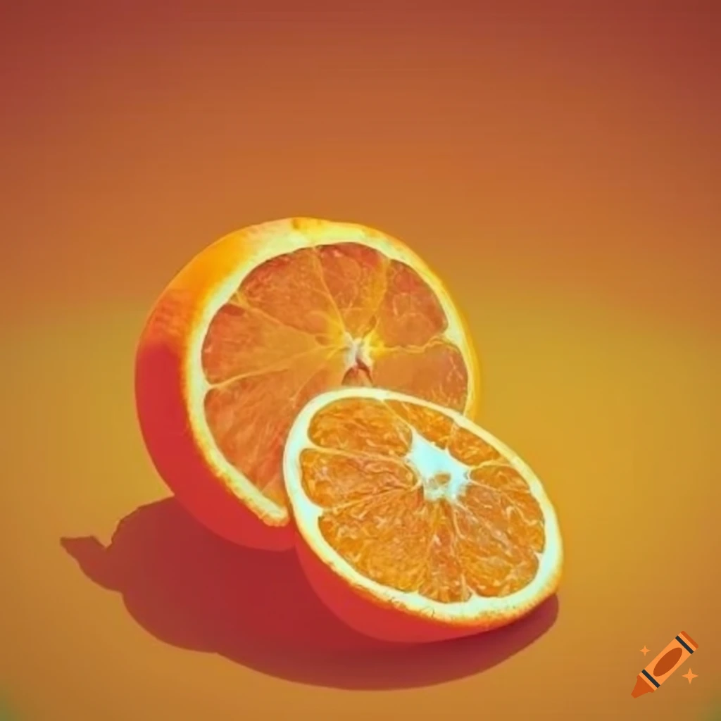 Orange fruit close-up on Craiyon