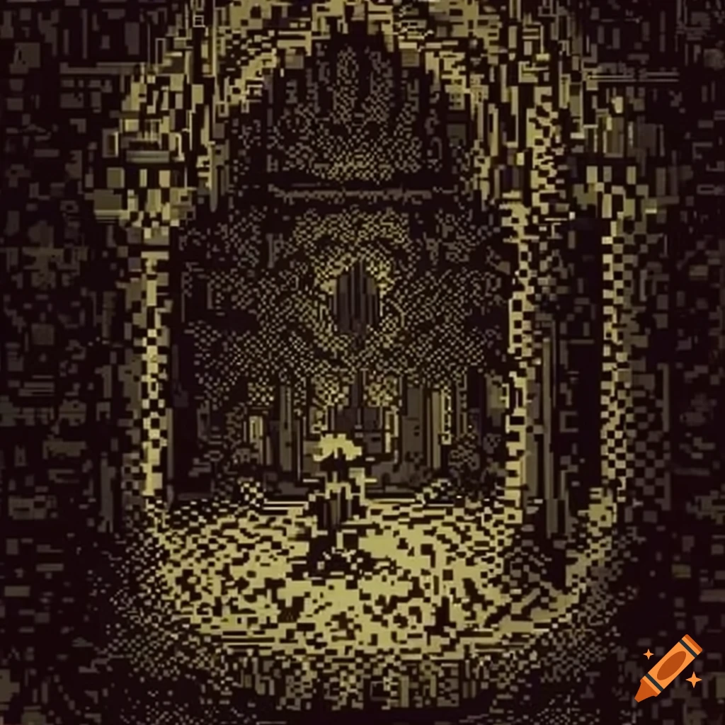 Intricate pixel art of a fantasy room on Craiyon