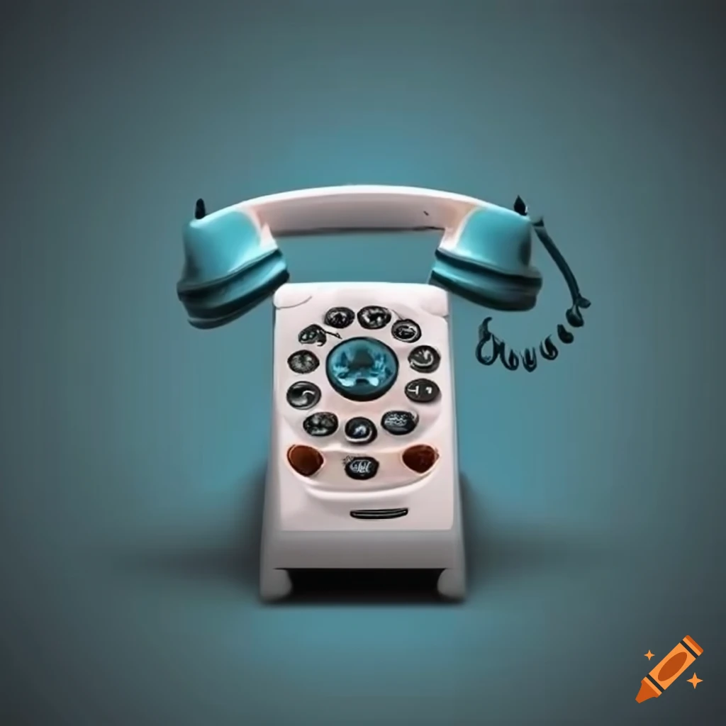 White telephone on a clean background